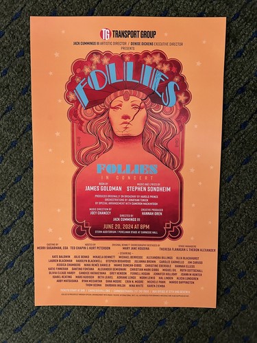 Follies In Concert - Carnegie Hall Broadway Poster Window Card ...