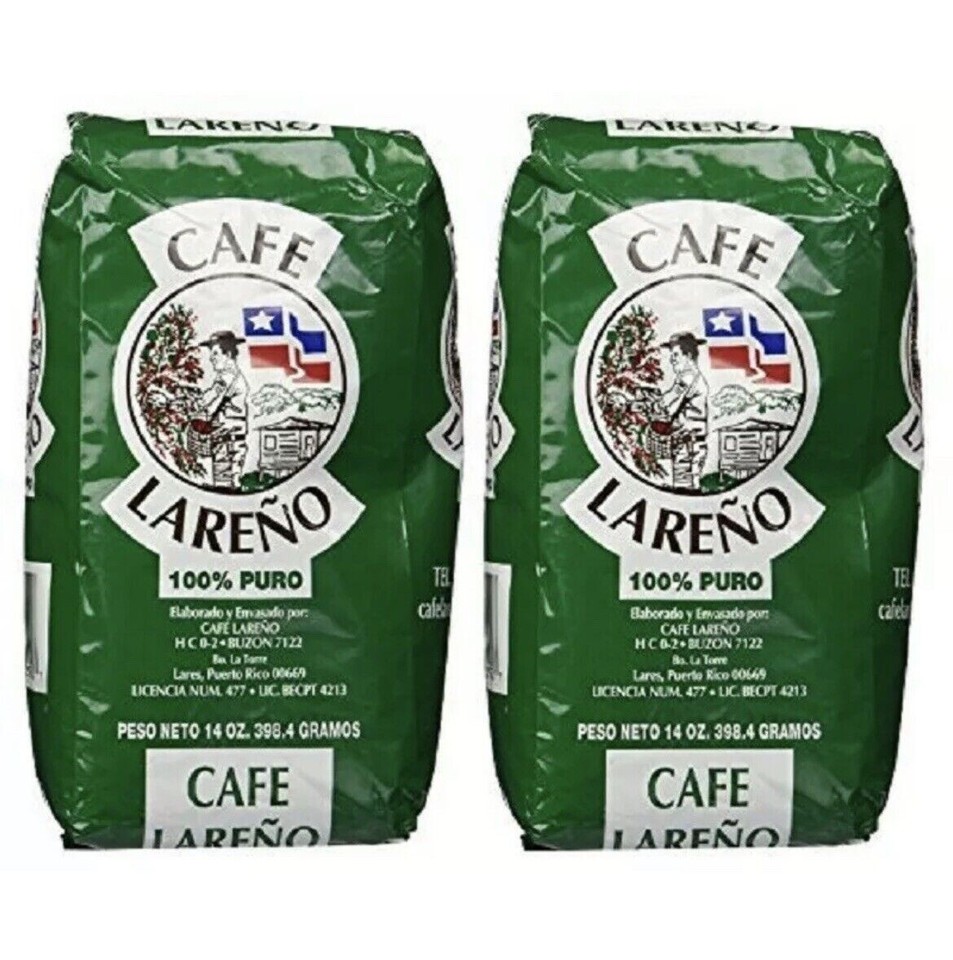 PUERTO RICO CAFE LAREÑO LARENO GROUND COFFEE MEDIUM ROASTED 2 BAGS OF ...