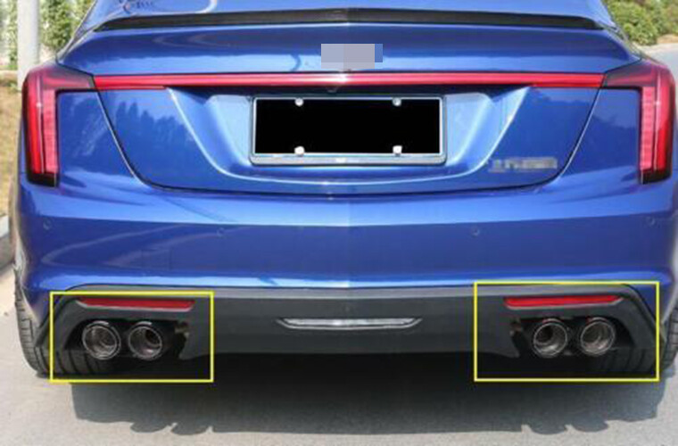 For Cadillac CT5 2020-2023 Carbon Fiber Look Rear Tail Exhaust Muffler ...