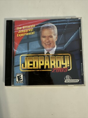 PC CD Rom Jeopardy 2003 Computer Video Game Alex Trebek Original Brain ...