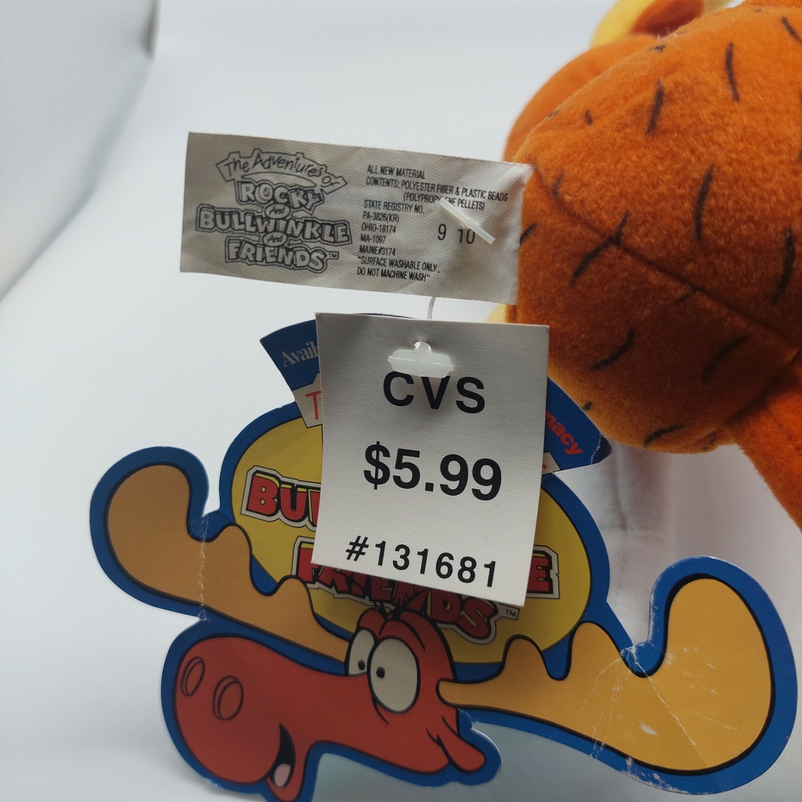 1999 Rocky and Bullwinkle Stuffed Toys Plush Set of 3 CVS Stuffins ...
