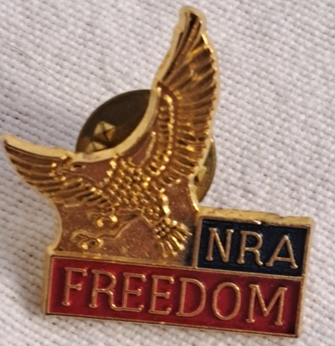 Vintage NRA Freedom Eagle Gold Tone Lapel Pin | eBay