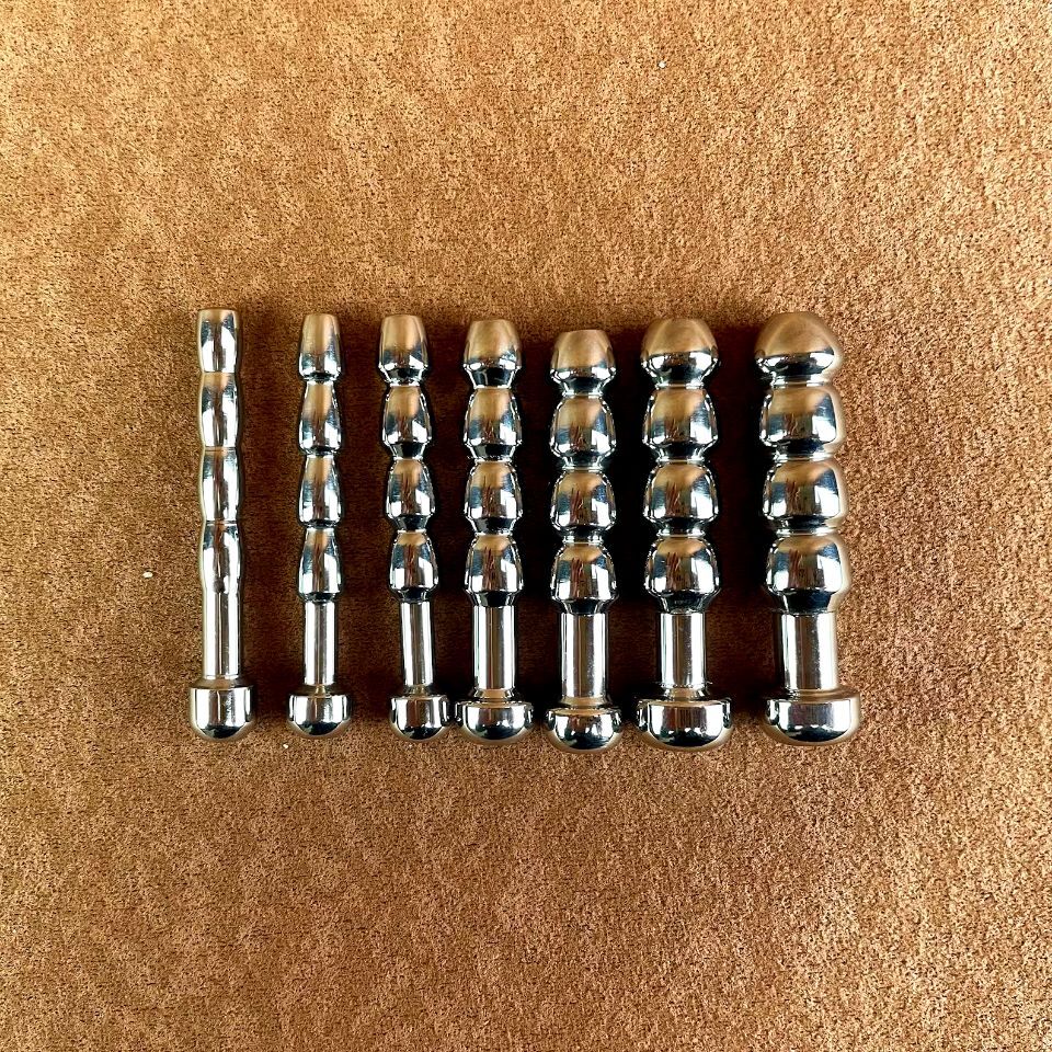 7Sizes Hollow Hole Penis Plug Rods Stecker Beads Ball Stretcher ...