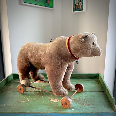 Antique Steiff growler Bear on Wheels - Circa 1918–1920 - Very Rare ...