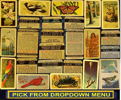 1959 -1974 Brooke Bond / Red Rose Tea Cards, Black & Blue Stripe cards ...