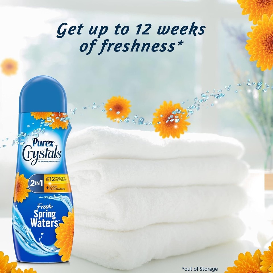 Purex Crystals In-Wash Fragrance and Scent Booster, Fresh Spring Waters ...