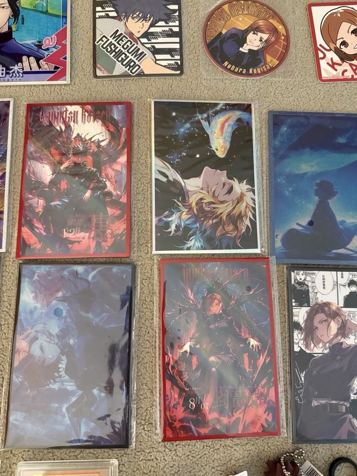 Anime Lot: Demon Slayer And JJK Boards, Acrylic Stands And Keychains ...