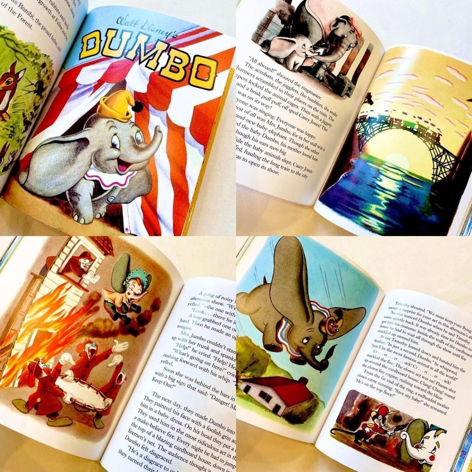 Disney Dumbo Little Golden Book Colorful Illustrations Children's ...