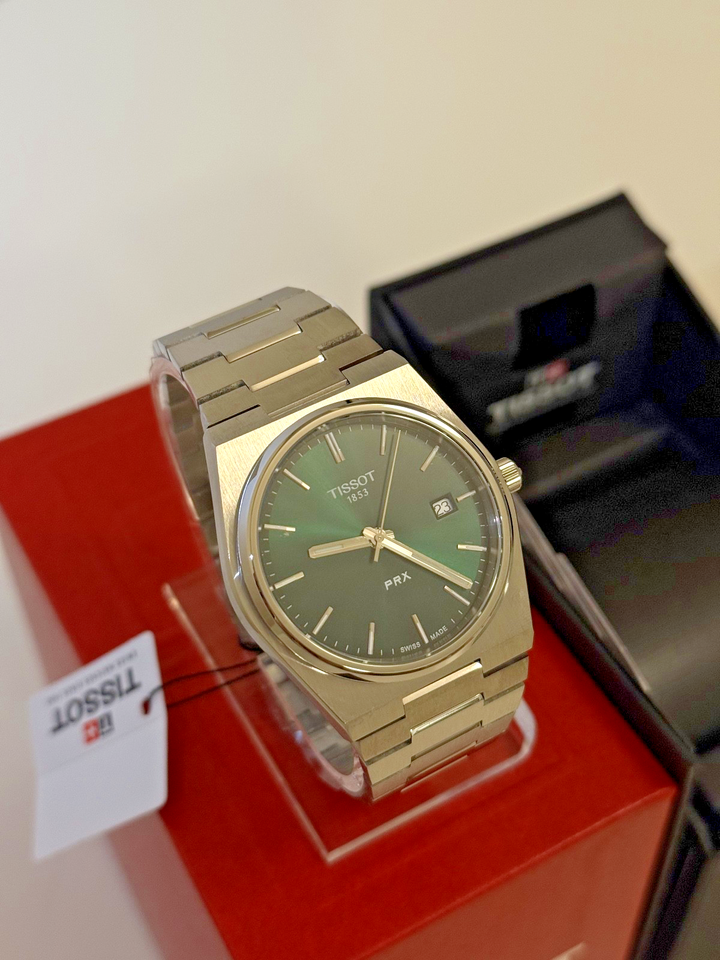 Tissot PRX Classic Quartz Tonneau Shape Men Wristwatch 40 mm ...