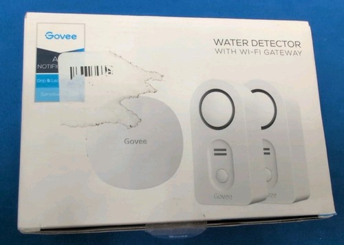Govee Water Detector 2 with Wi-Fi Smart Gateway H5054+H5040 White Open ...
