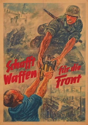 German Wehrmacht Poster Print Make weapons for the front line WW2 WWII ...