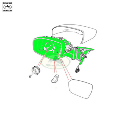 LAND ROVER EXTERIOR OUTER MIRROR ASSY LH RANGE EVOQUE LR025188 OEM | eBay