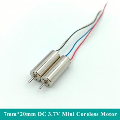 2PCS 720 7mm*20mm Mini Coreless Motor DC 3.7V 48000RPM High Speed DIY ...