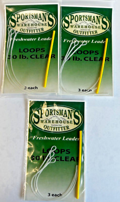Leader Loops Fly Fishing Line Slip-On 3 Pks x 3 Each = 9 Loops | eBay