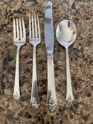 Castle Rose by Royal Crest Sterling Silver Place Setting(s) 4pc | eBay