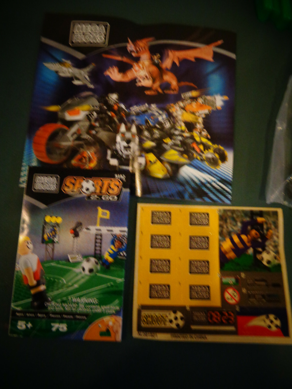 2001 RITVIK MEGA BLOKS SPORTS 2 GO SOCCER NEW IN FIELD CARRY CASE #9192 ...