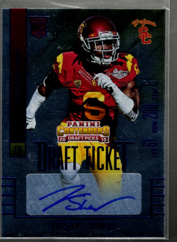 B2183- 2015 Contenders Picks College Draft Ticket Blue Foil #259 Josh ...