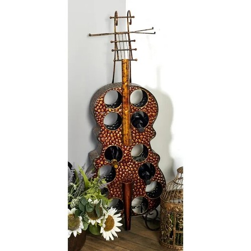 Artistic Metal Wine Rack for Musicians Cello Strings Home Bar Organizer ...
