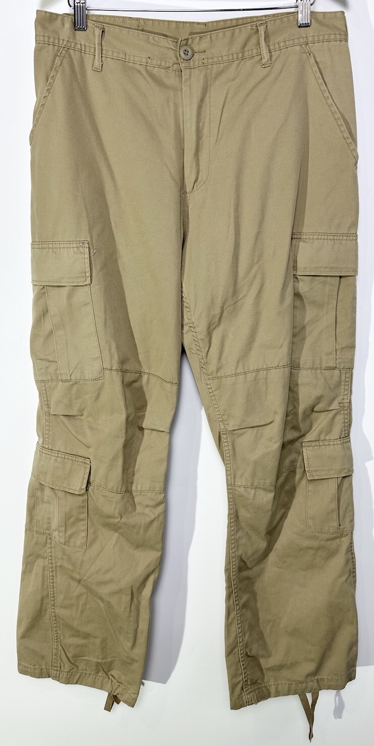 Army Military Issue Khaki Tactical Cargo Pants Medium… - Gem