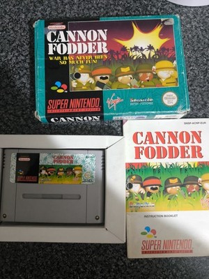 Cannon Fodder SNES - UK PAL Version - Boxed, includes manual *RARE ...