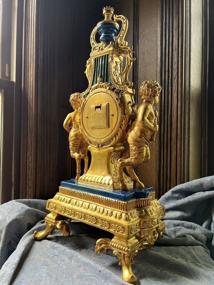 Vintage Louis XV Baroque Mantel Clock W/ Faun Putti Reproduction | eBay