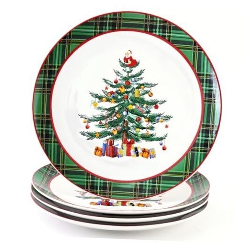 Ceramic Christmas Tree Dinner Plates, Christmas Plates Christmas Tree ...