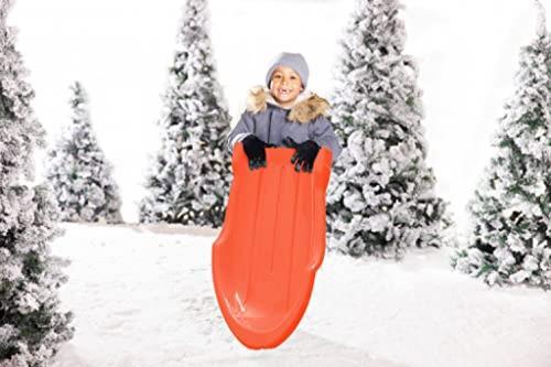 Machrus Torpedo Snow Sled for Kids and Adults | Large Plastic Winter ...