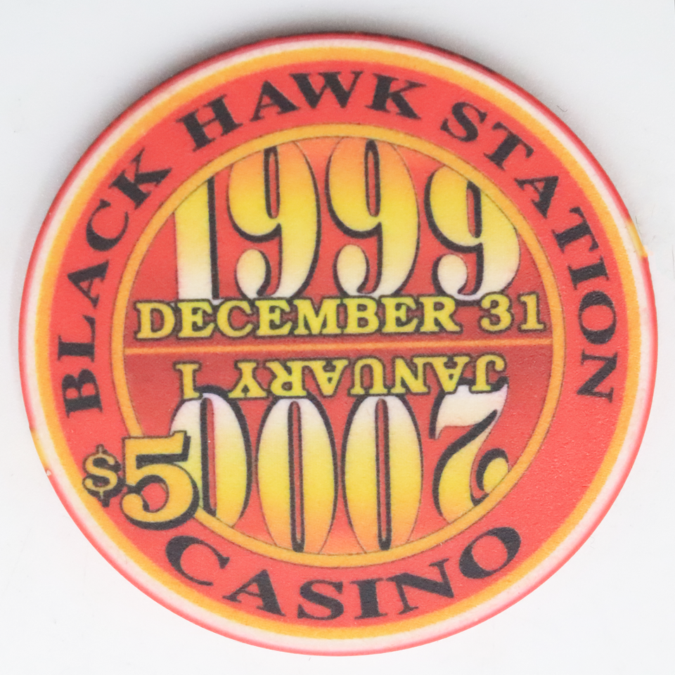 Black Hawk Station Hotel/Casino, Colorado - $5 Chip - Millennium 1999 ...