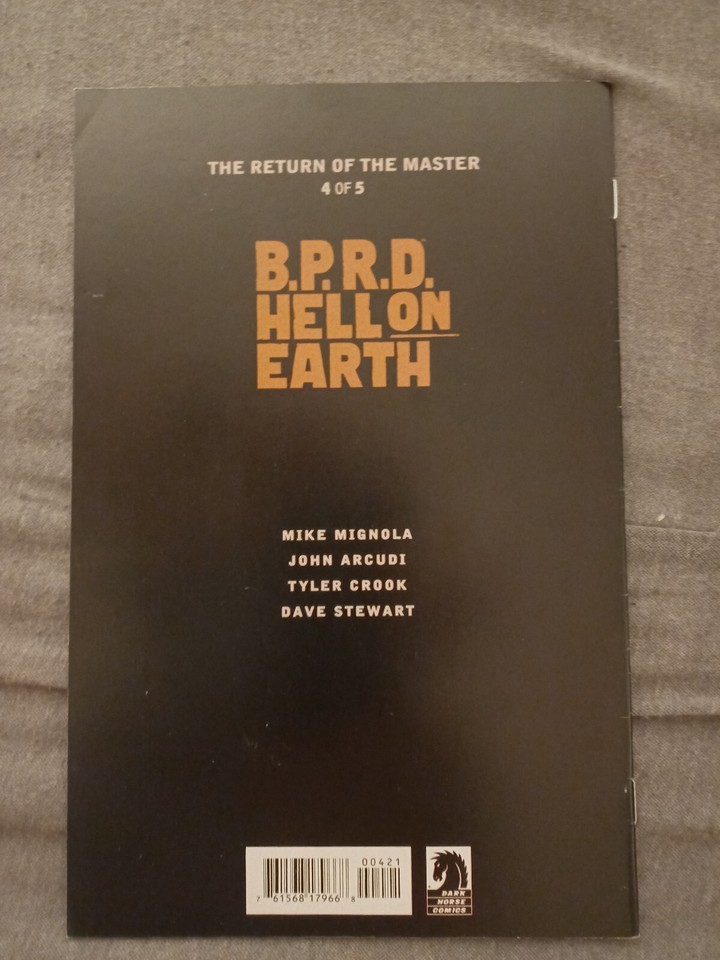 BPRD Hell On Earth #101 Return Of Master #4 Year Of Monsters Variant ...