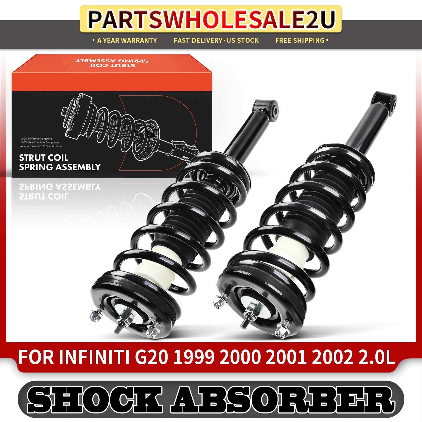 2x Rear Complete Strut & Coil Spring Assembly for Infiniti G20 1999 ...