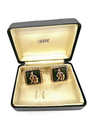 VERY RARE Vintage Swank cufflinks Knight Armour Gold Tone | eBay