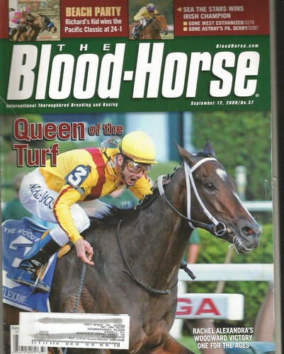 2009 Rachel Alexandra HOF Woodward Race Blood Horse magazine Sea The ...