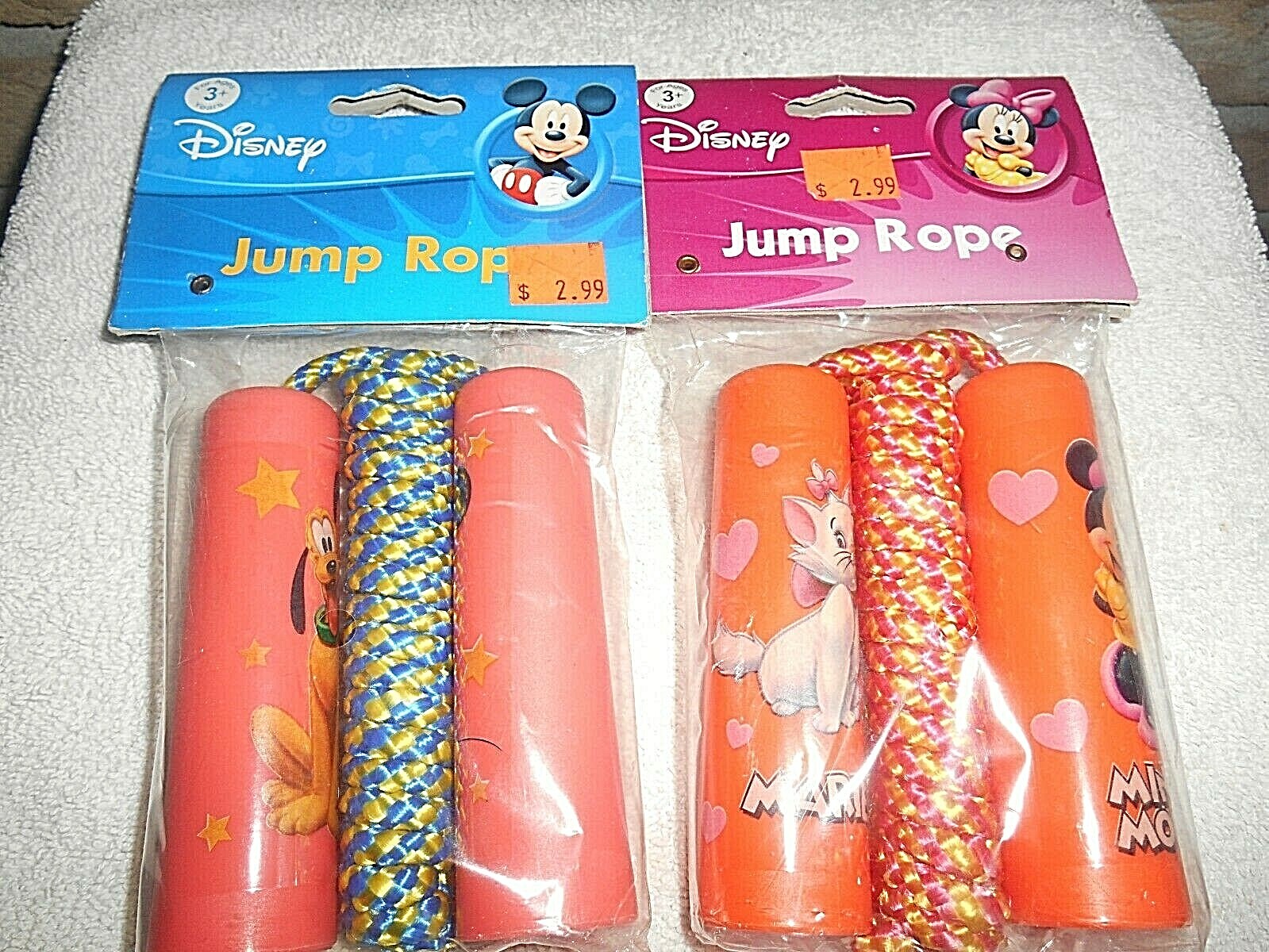 LOT OF 3 DISNEY MICKEY MOUSE & MINNIE MOUSE JUMP ROPES. NEW IN PACKAGES ...