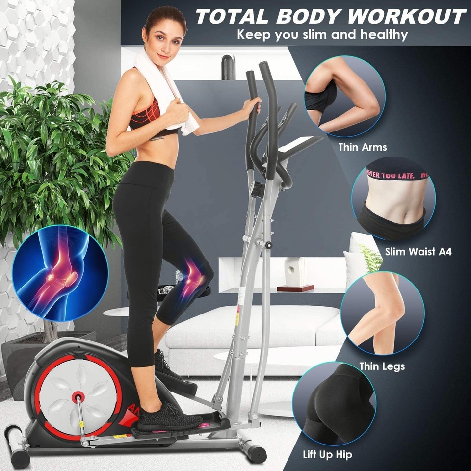 Home Elliptical Machine Cross Trainer Exercise Machine Cardio Fitness ...