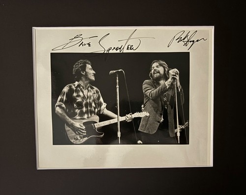 Bruce Springsteen Bob Seger Signed Stage Photo 1 October 1980 Ann Arbor ...
