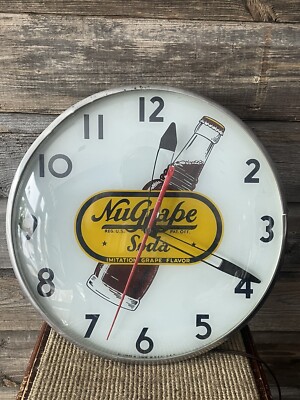 Vintage Nugrape Soda Advertising Clock | eBay
