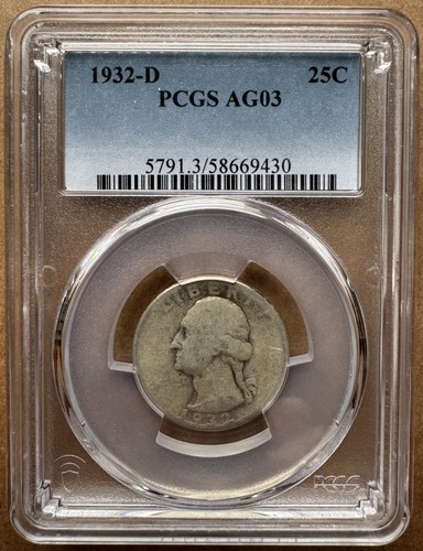 1932-D 25C PCGS AG 03 1932 D WASHINGTON QUARTER SILVER 25c | eBay