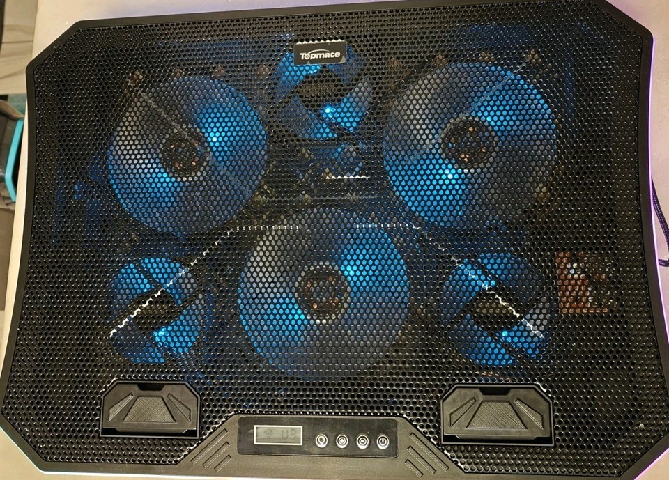 Topmate C12 Laptop Cooler 15 Inches, RGB Lighting, 2 USB Ports, 8 ...