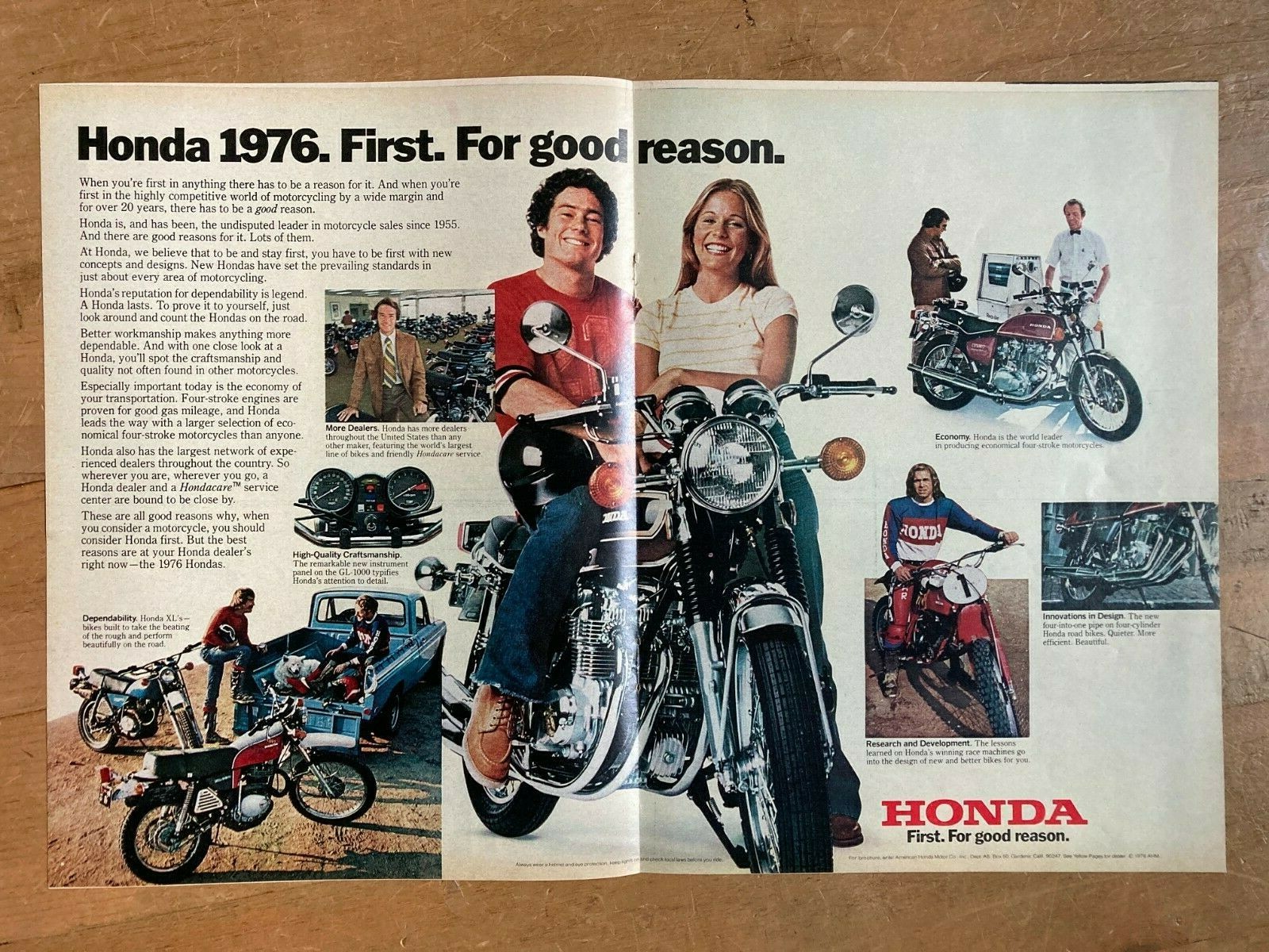 Vintage Honda Motorcycle Ads