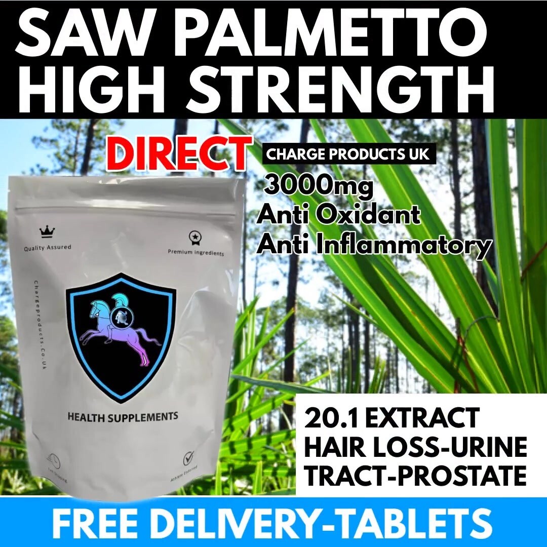 Saw Palmetto Tablets 365 High Strength 3000mg Prostate Urine Tract Flow ...