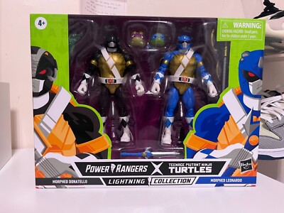 Power Rangers X TMNT Don Black Ranger and Leo Blue Ranger 6in Figure ...