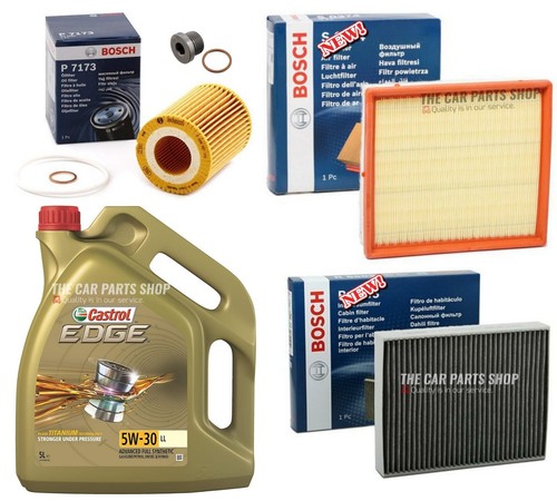 FOR BMW 1 SERIES 116i F20 BOSCH SERVICE KIT 5L CASTROL EDGE + AIR OIL ...