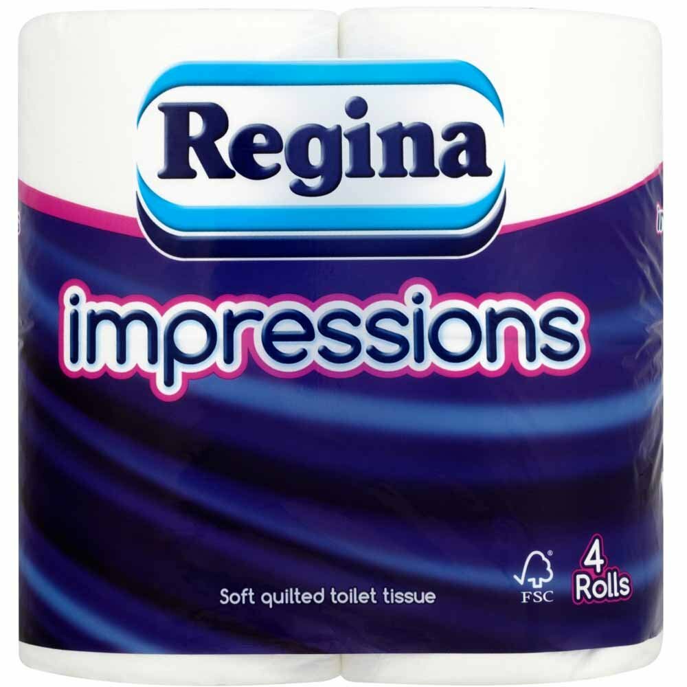 40 Rolls of Regina Impressions 3 Ply 3ply Soft Quilted Toilet Tissue ...