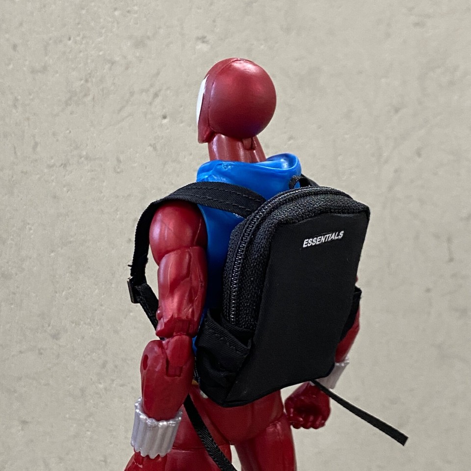 BE-BKP-BLK: 1/12 scale black Backpack with working zipper for 6" action ...