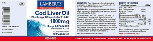Title Lamberts Cod Liver Oil 1000Mg Capsules 180 Count for sale online ...