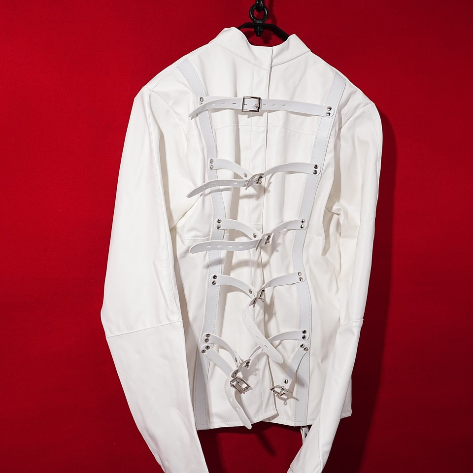 S/M L/XL Genuine Leather Professional Quality Straight Jacket Straps ...