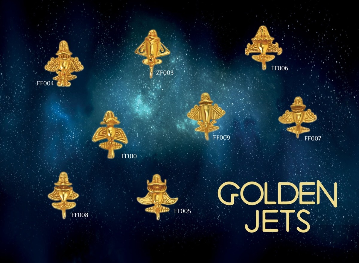 Ancient Aliens Lapel Pins Pre Columbian 24k Gold Plated Lapel Pin