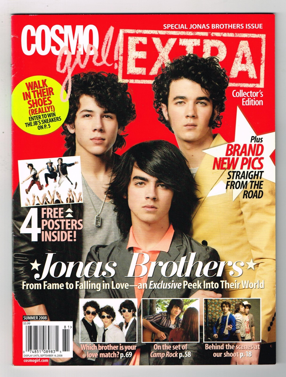 Cosmo Girl EXTRA Magazine Summer 2008 - Jonas Brothers - Collectors ...