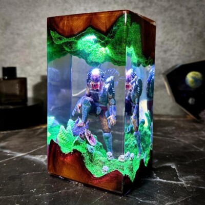 Custom Predator resin wood lamp, Custom Epoxy Resin Lamp | eBay