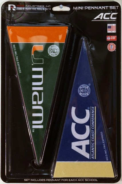 ACC Mini Pennant Set All 12 Teams Multi 10"x4" Unisex Adult for sale ...